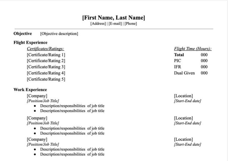 5 Tips for Preparing a Resume as a Pilot - Thrust Flight