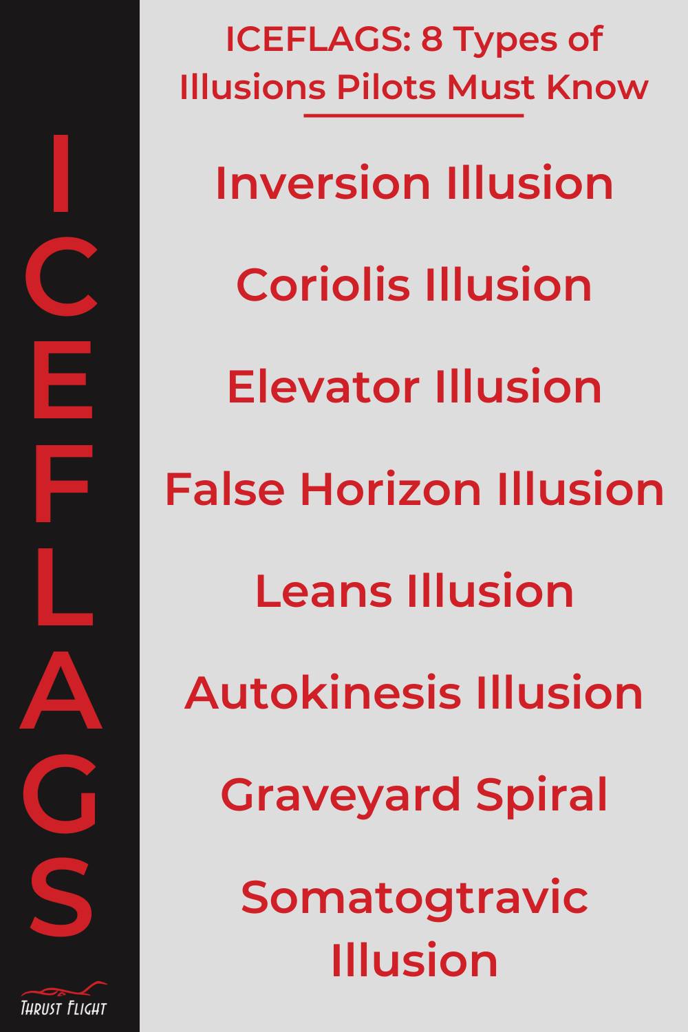 ICEFLAGS - 8 Illusions Pilots Must Know - Thrust Flight